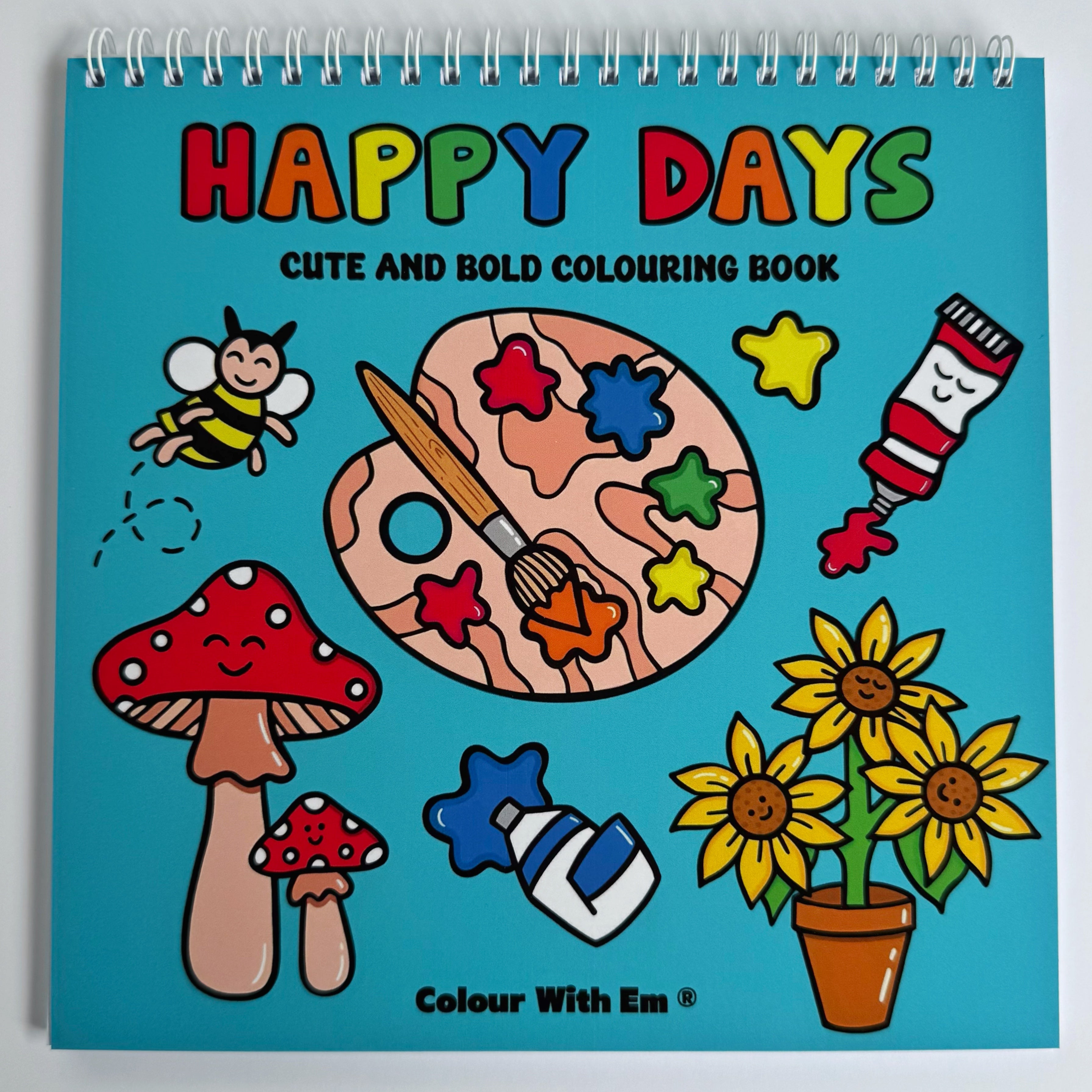Happy Days Colouring Book | Fun & Bold Designs for Creativity – Colour ...